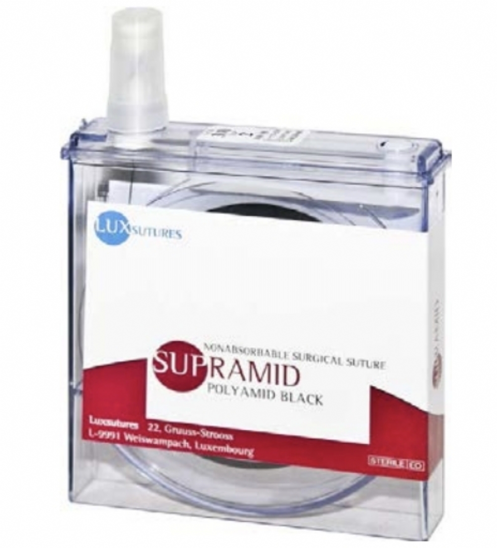 SB0640 LuxSutures SUPRAMID Black Veterinary Pseudo-Monofilament Suture ...